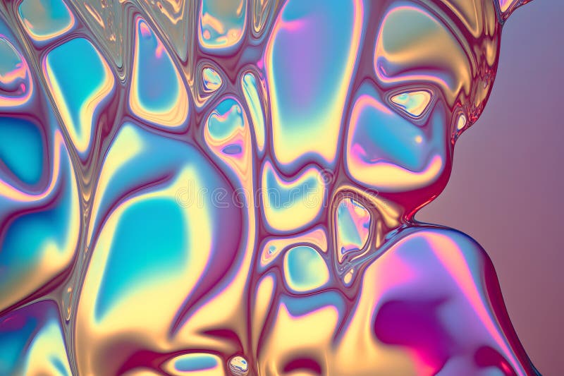 Molten, Fluid Metallic Texture Stock Illustration - Illustration of ...