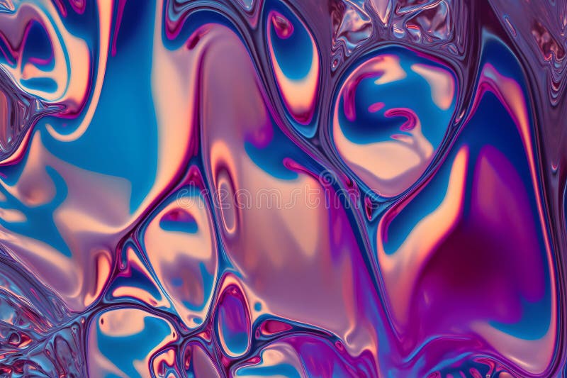 Molten, Fluid Metallic Texture Stock Illustration - Illustration of ...