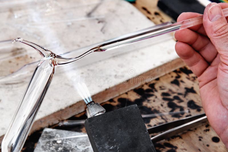 Molten glass stock image. Image of burn, crystal, making - 8951687