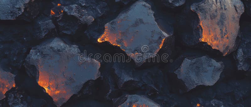 Molten Iron Seamless Pattern Showcasing Glowing Industrial Texture and ...