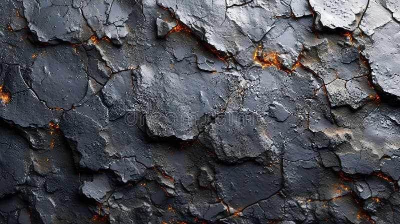 Molten Lava Cracks on Charred Earth. Generative Ai Stock Photo - Image ...