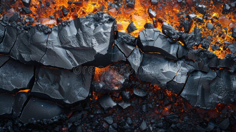 Molten Lava Flow Creates Intricate Patterns on Volcanic Rock Surface ...