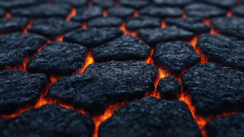 Molten Lava Flowing through Volcanic Rocks - an Intense Geological ...