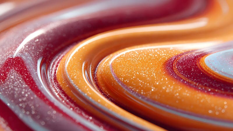 Molten Liquid Metal with Swirling Abstract Textures Stock Illustration ...