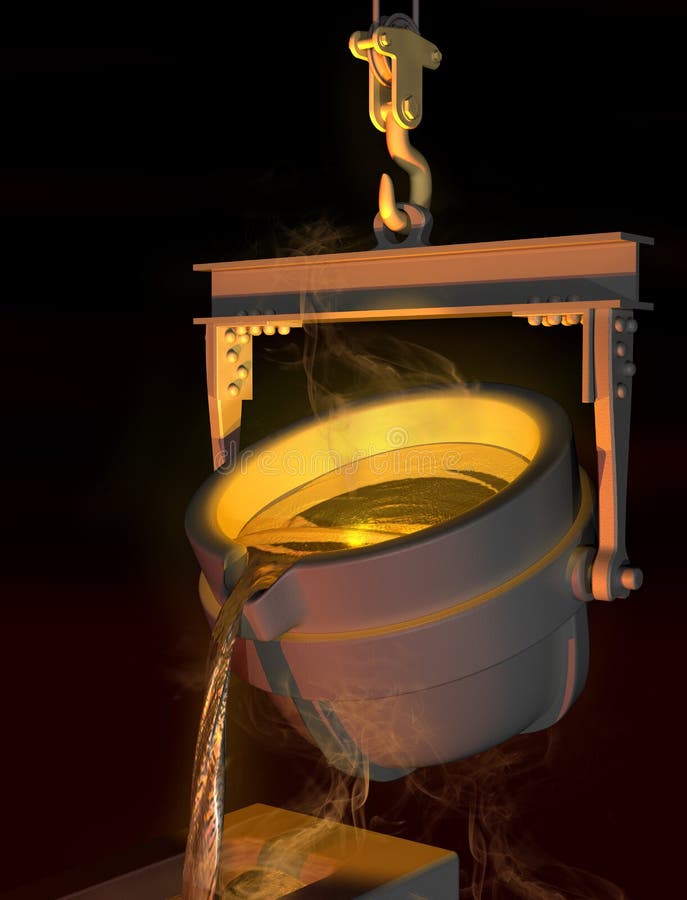 Molten metal stock illustration. Illustration of smelt - 10788441