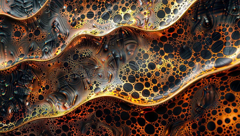 Molten Metal Flow, Generative Ai Stock Illustration - Illustration of ...