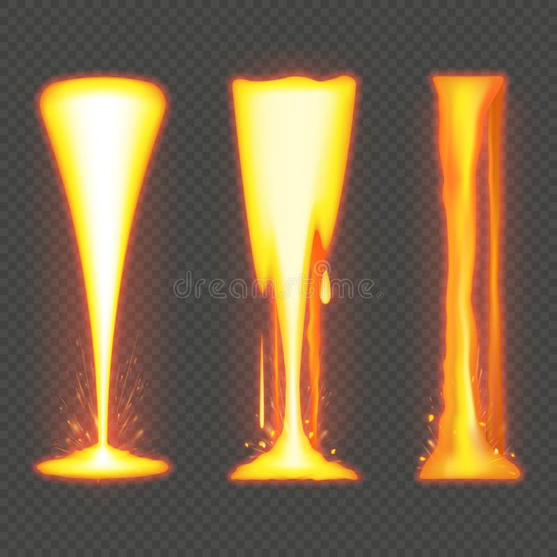 Molten Metal Or Lava Effect On Transparent Background. EPS 10 Stock ...