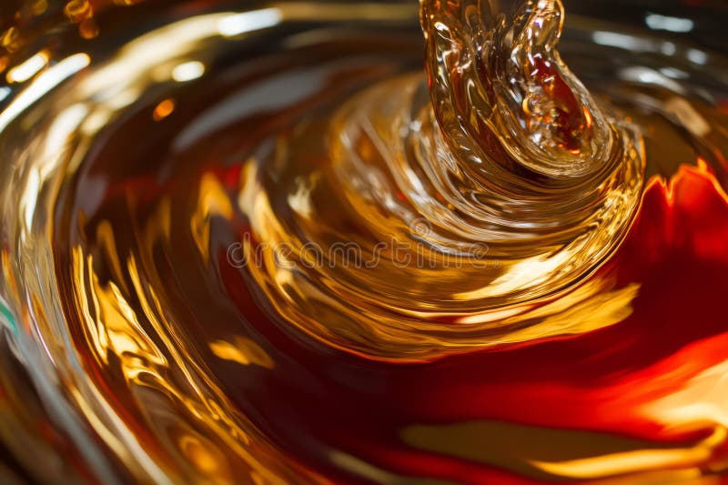 Molten Metal Liquid Flow Swirling Combination Gold Bronze Deep Red ...