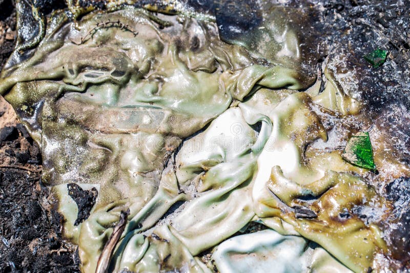 Molten Plastics after Fire As Background Stock Photo - Image of texture ...