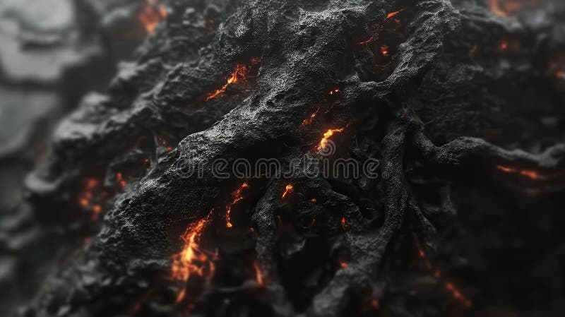Molten Rock Inferno Volcanic Landscape Fire Darkness Stock Photos ...