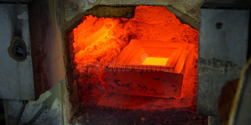 Molting gold at a factory stock photo. Image of gold - 81207814
