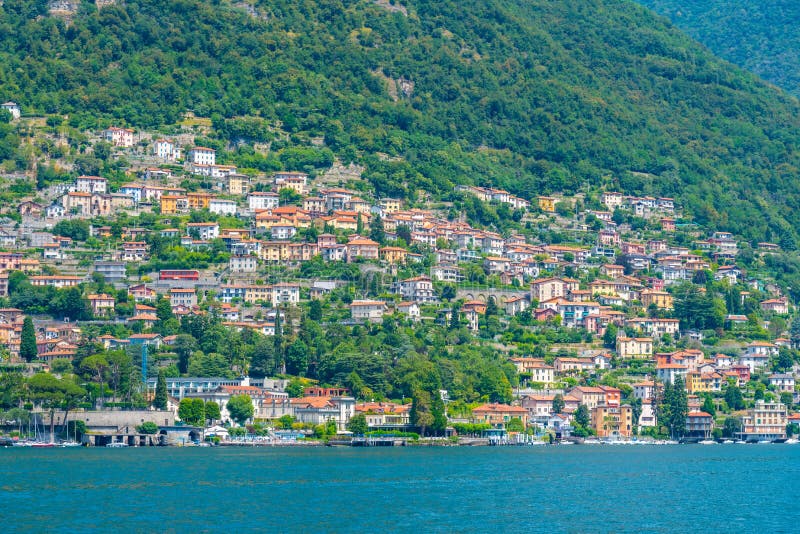 Moltrasio Village and Lake Como in Italy Stock Photo - Image of lago ...
