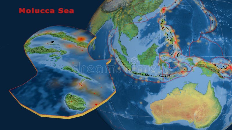 Molucca Sea Plate Described and Presented - Natural Earth Stock ...