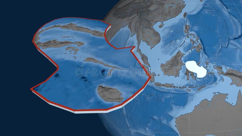 Molucca Sea Plate Presented - Topo and Bathy Stock Illustration ...