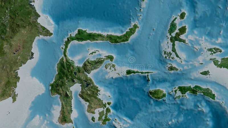 Molucca Sea Tectonic Plate - Raster. Satellite Stock Illustration ...