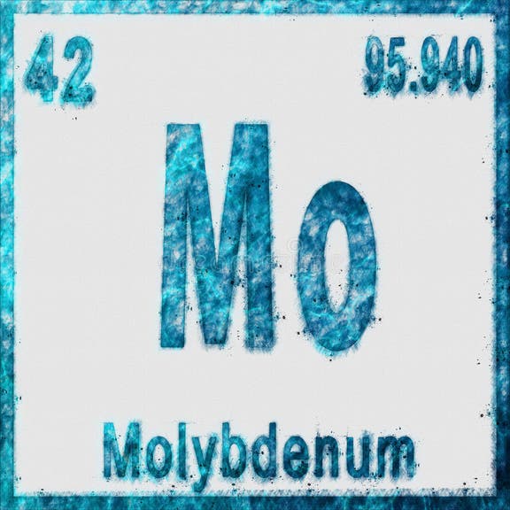 Molybdenum Chemical Element Blue on White Stock Illustration ...