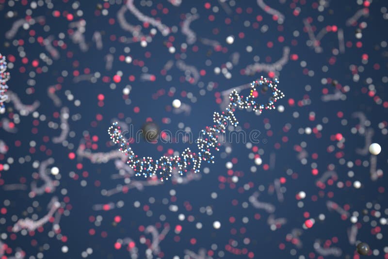 Molécula De Calcitonina. Modelo Molecular Conceptual. Renderizado 3d ... Molécula De Calcitonina. Modelo Molecular Conceptual. Renderizado 3d ...