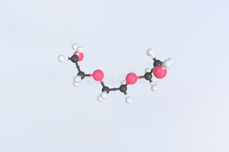 Molécula De Trietilenglicol Hecha Con Bolas Modelo Molecular Aislado 3d ... Molécula De Trietilenglicol Hecha Con Bolas Modelo Molecular Aislado 3d ...