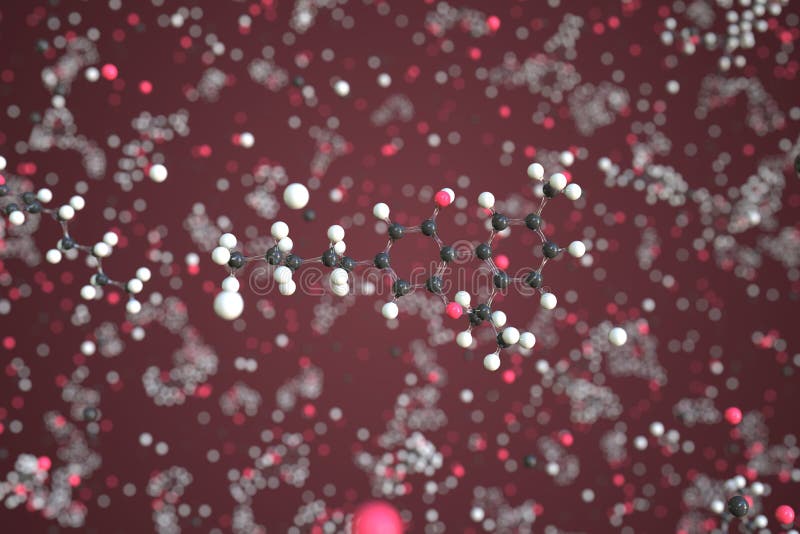 Molécula Del Modelo Molecular Conceptual De Cannabinol. Representación ... Molécula Del Modelo Molecular Conceptual De Cannabinol. Representación ...