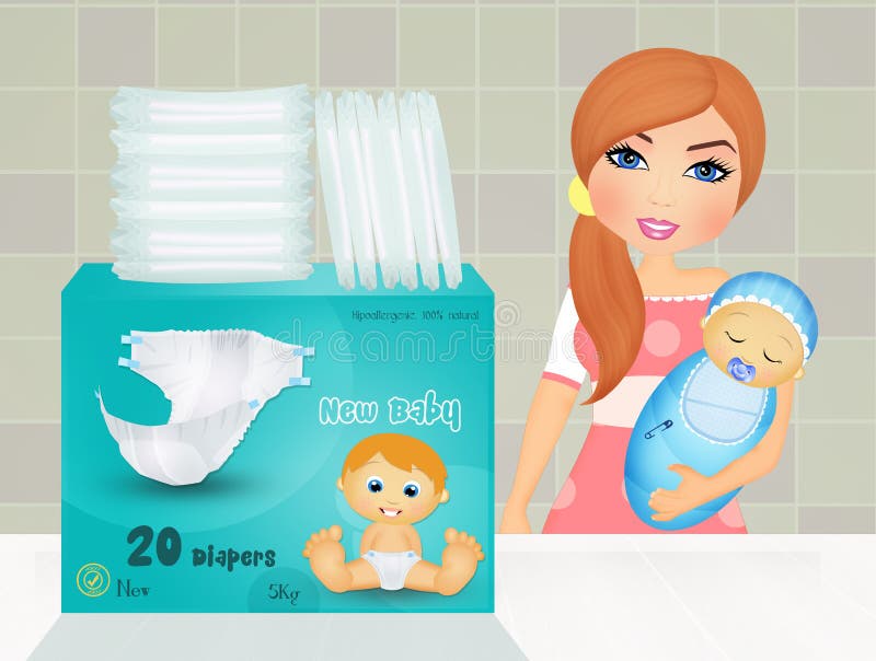 Baby Diapers Box Stock Illustrations – 72 Baby Diapers Box Stock ...