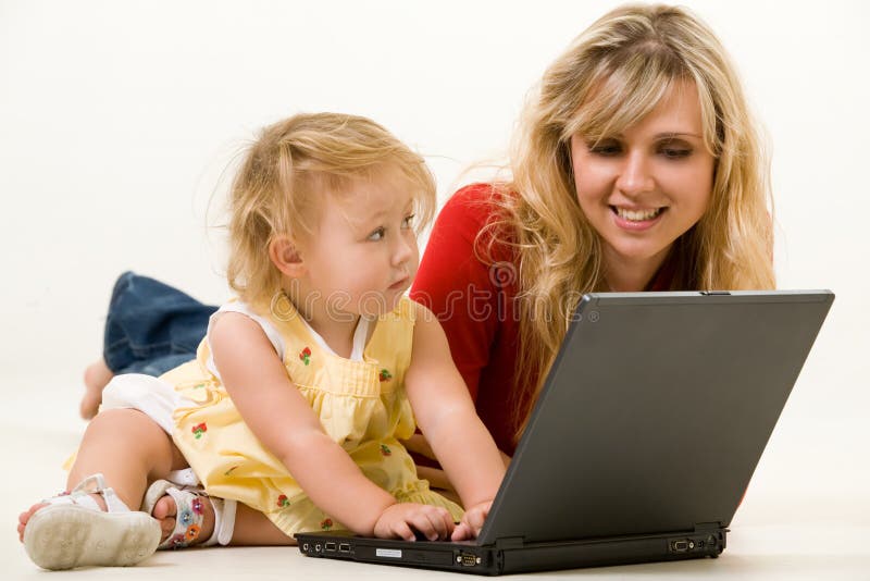 Baby computer genious stock image. Image of learn, toddler - 3607563