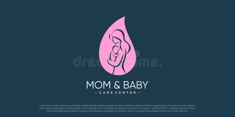 Mom and Baby Logo Concept Premium Vector Stock Vector - Illustration of ...