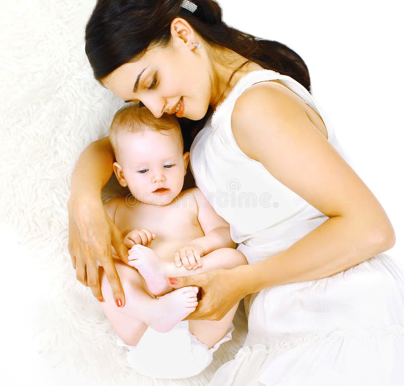 Mom and baby stock image. Image of love, health, adorable - 43798281