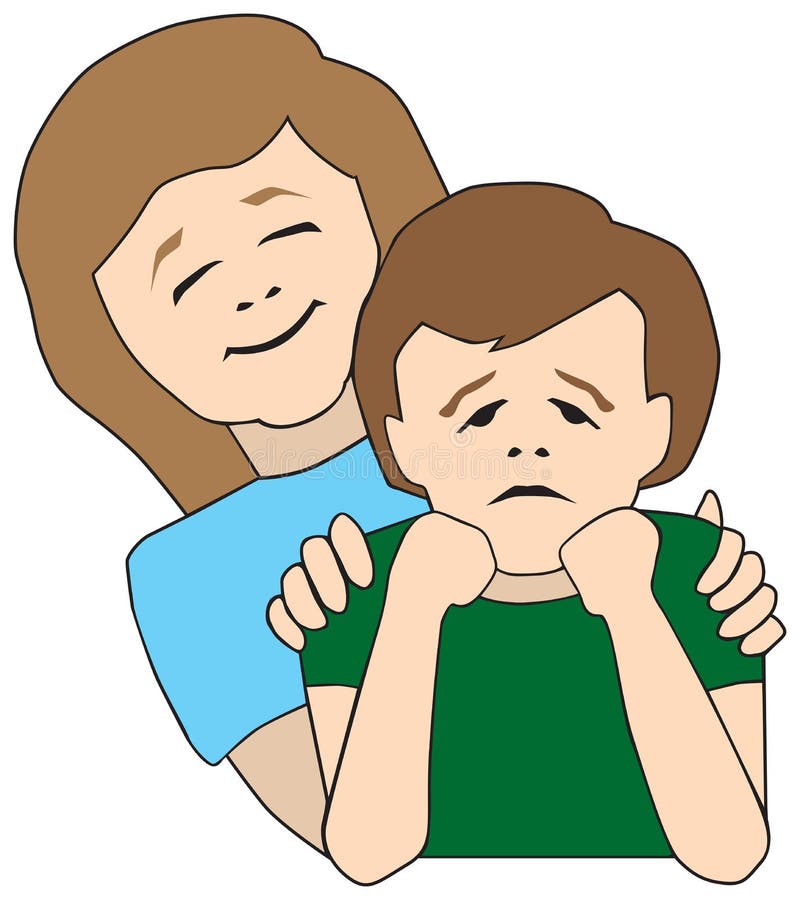 Mom Consoling Child stock vector. Illustration of devotion - 236961075