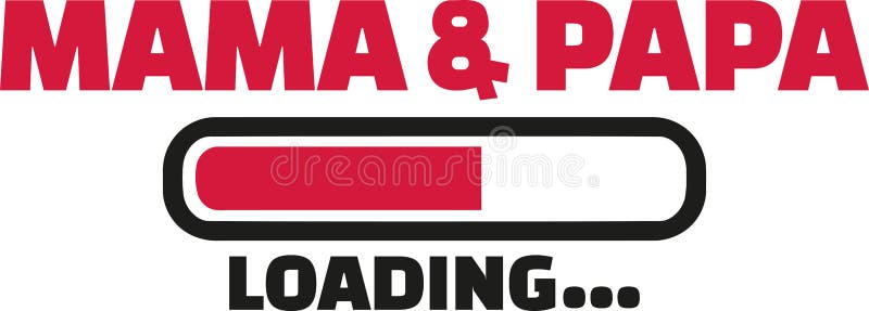 Baby Loading Please Wait..-Progress Bar with Inscription Stock Vector ...
