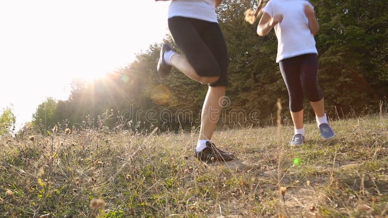 Daughter Running into Her Mothers Arms Stock Video - Video of laugh ...