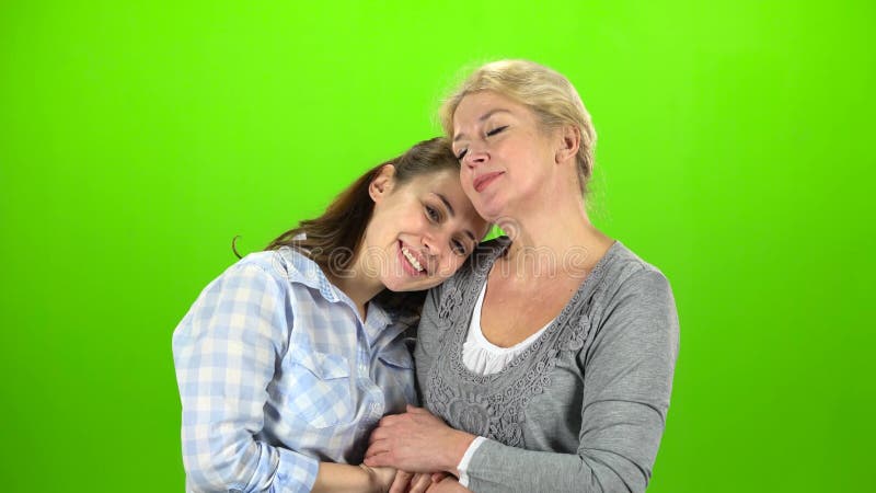 Mom and Daughter on Talking . Green Screen Stock Video - Video of bank ...