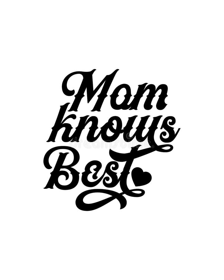 Mom House Best. Hand Drawn Typography Poster Design Stock Vector ...
