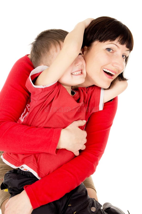 Mom Hugging with a Small Child Stock Photo - Image of faces, dear: 29787120