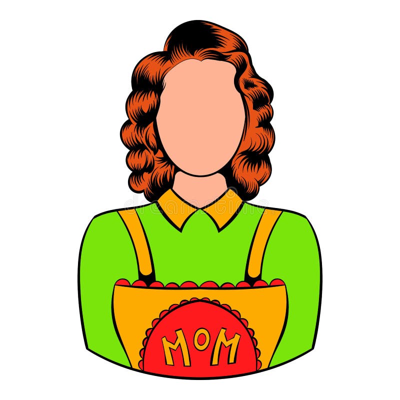 Mom icon in icon cartoon stock vector. Illustration of care - 88305463