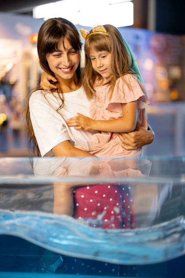 Mom with Little Daughter Visit a Science Museum Stock Image - Image of ...