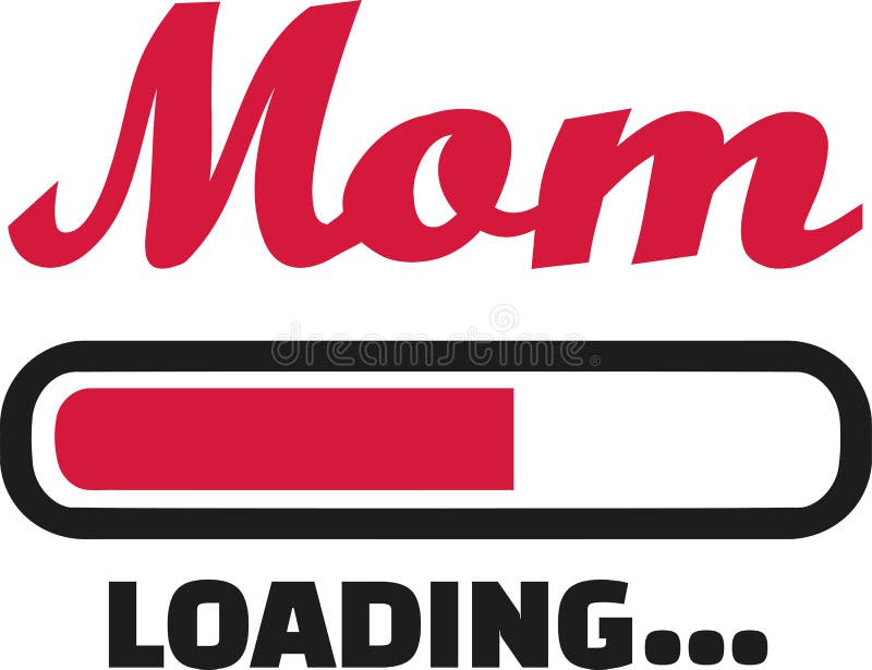 Mom Loading bar stock vector. Illustration of logo, pregnancy - 107180375