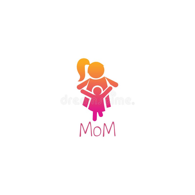 Mom Logo M Brand, Symbol, Design, Graphic, Minimalist.logo Stock Vector ...