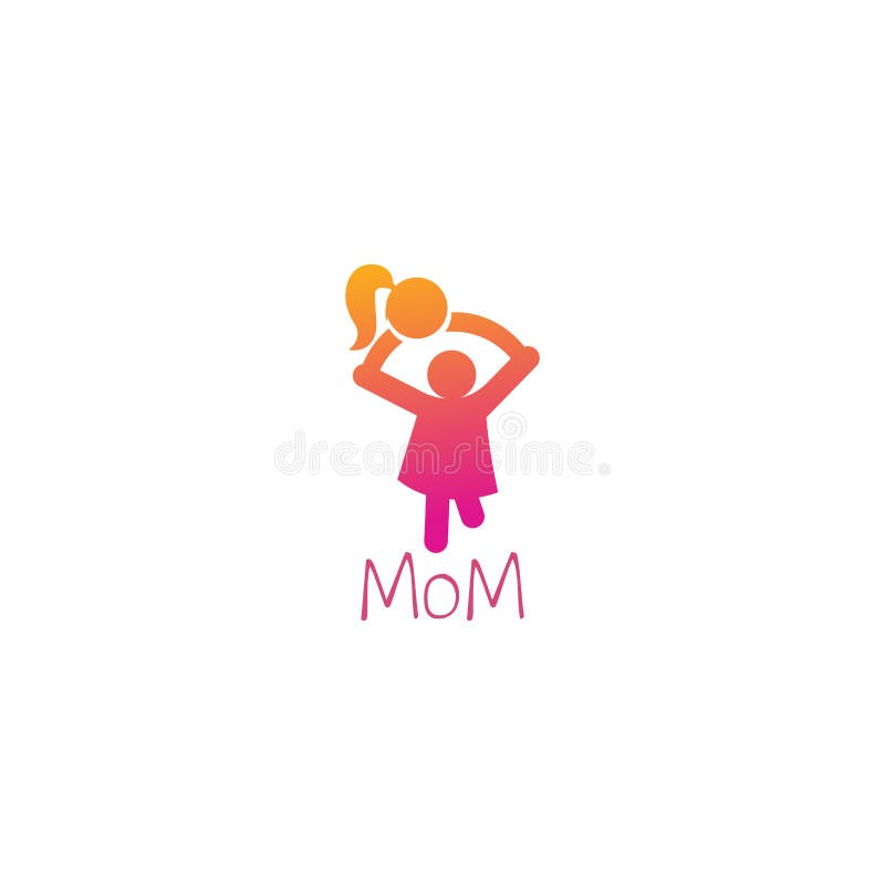 Mom Logo M Brand, Symbol, Design, Graphic, Minimalist.logo Stock Vector ...