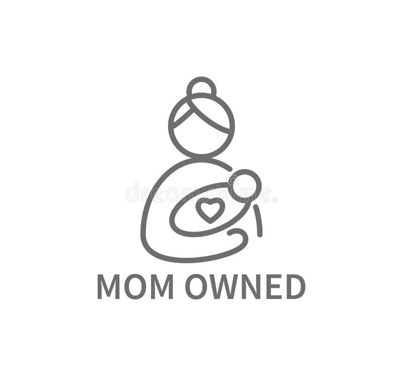 Mom Owned Line Icon stock vector. Illustration of ethical - 311996577
