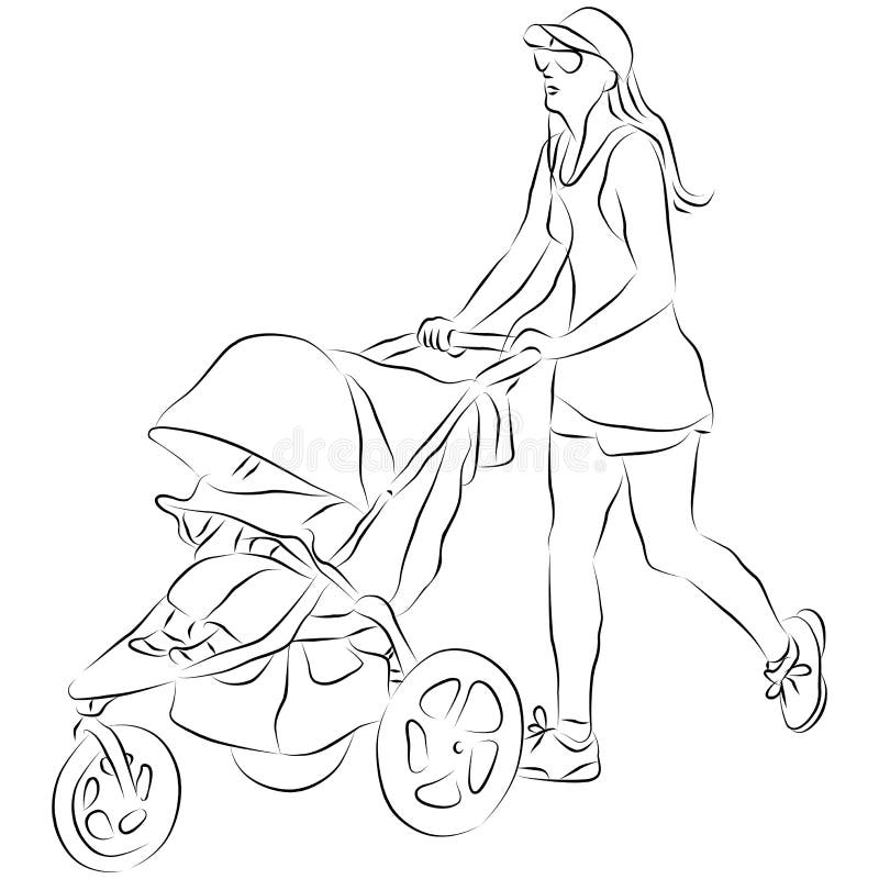 Stroller Art Stock Illustrations – 6,284 Stroller Art Stock ...