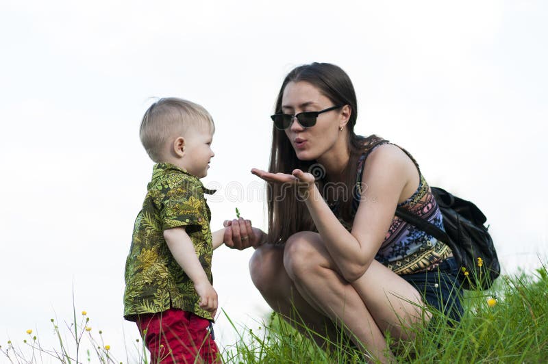 Mom Spends Time with Her Son Stock Image - Image of lifestyle, person ...