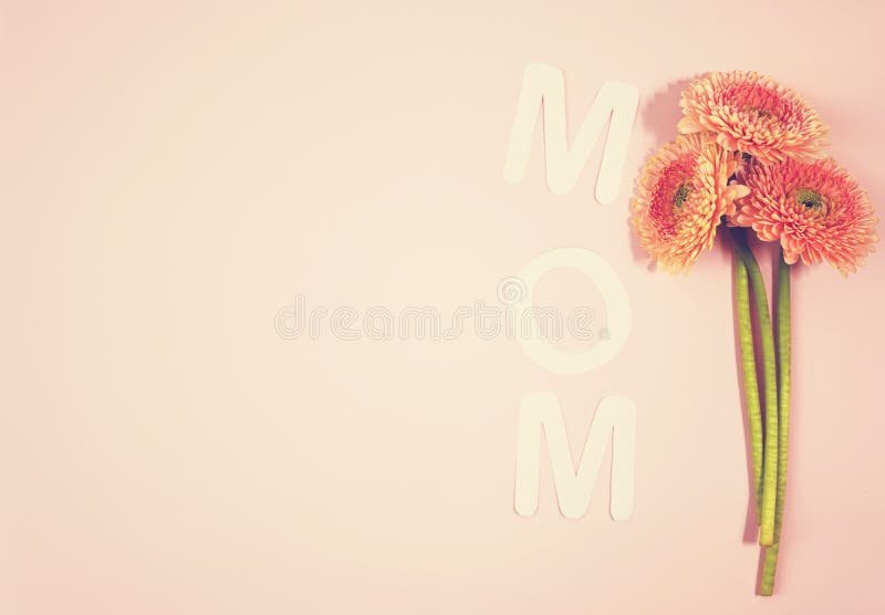 MOM Text with Hearts on Coloful Backround Stock Photo - Image of love ...