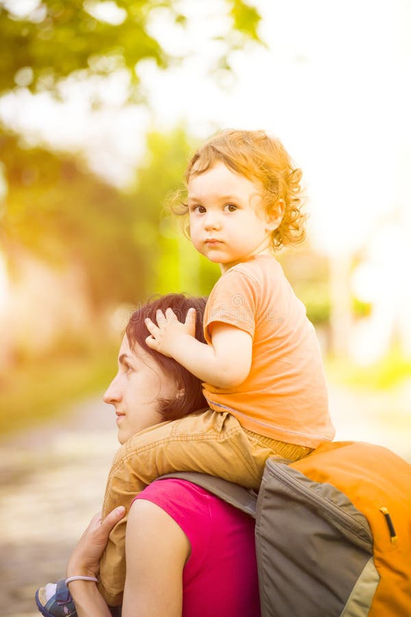 Mom is Traveling with the Child. Stock Photo - Image of love, caucasian ...