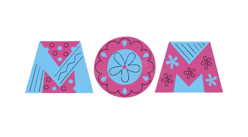 Mom vector color lettering stock vector. Illustration of text - 318516572