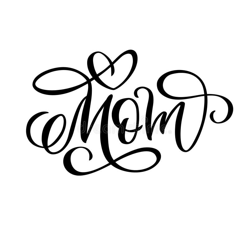 Mom vector lettering stock vector. Illustration of letters - 318519365