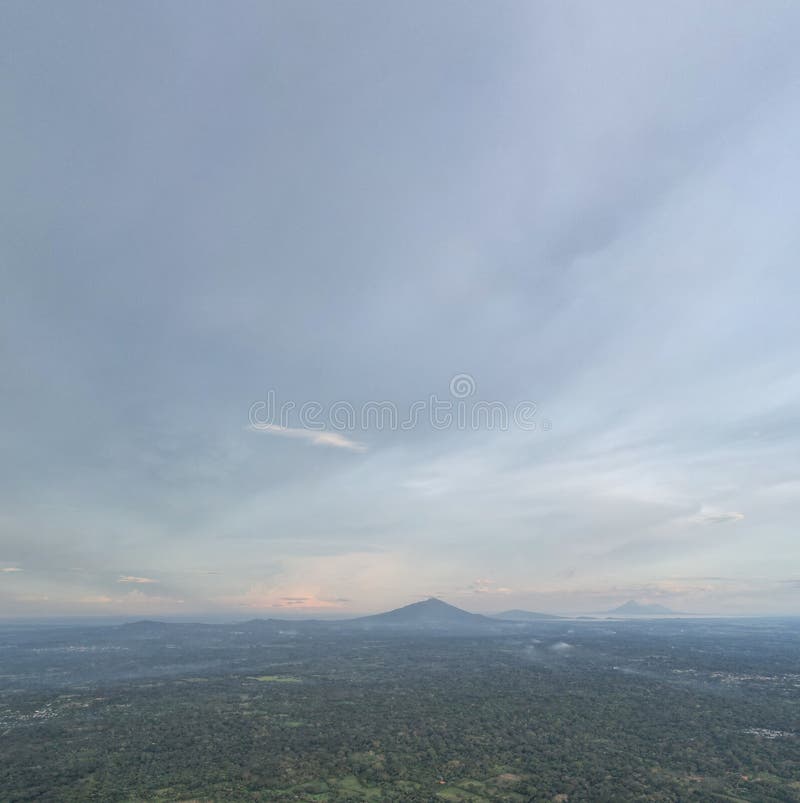 Mombacho Volcano on Sunset Light Stock Photo - Image of aerial ...