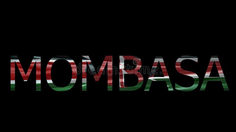Mombasa Name on Transparent Background. Waving Flag Stock Video - Video ...
