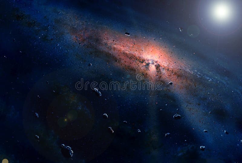 The Moment of the Explosion of the Planet, in Outer Space. Elements of ...
