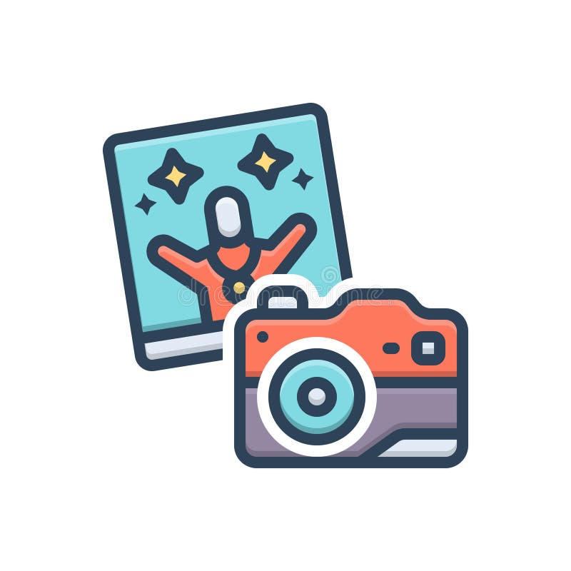 Color Illustration Icon for Moment, Memorable and Capture Stock Vector ...