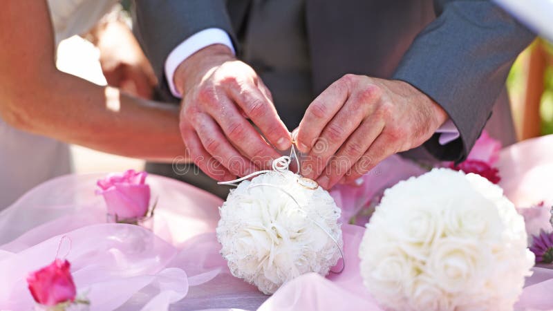 Rings Exchange at a Wedding Stock Image - Image of decoration, isolated ...